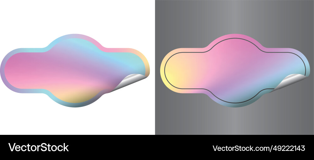 Holographic stickers hologram label Royalty Free Vector