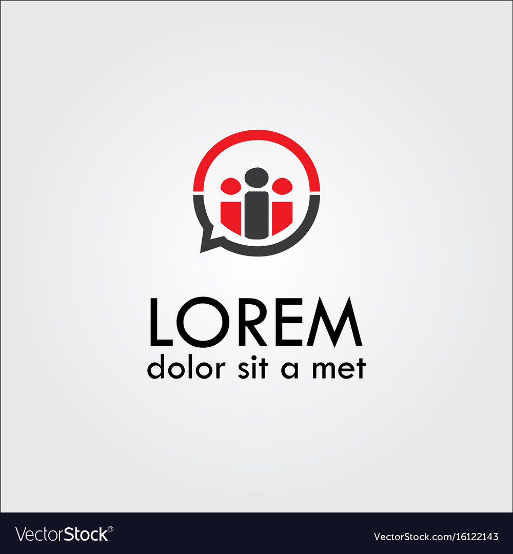 Human talking abstract logo Royalty Free Vector Image