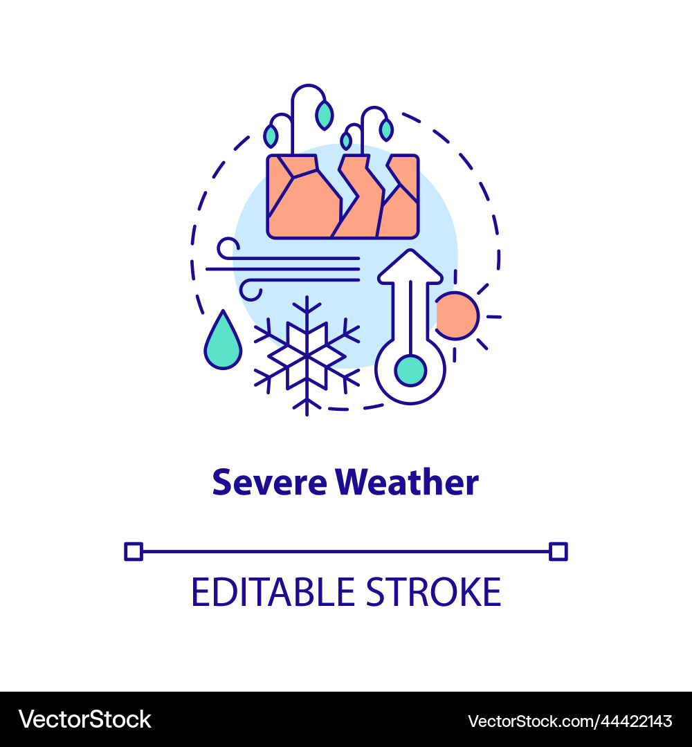 Impact of severe weather concept icon Royalty Free Vector
