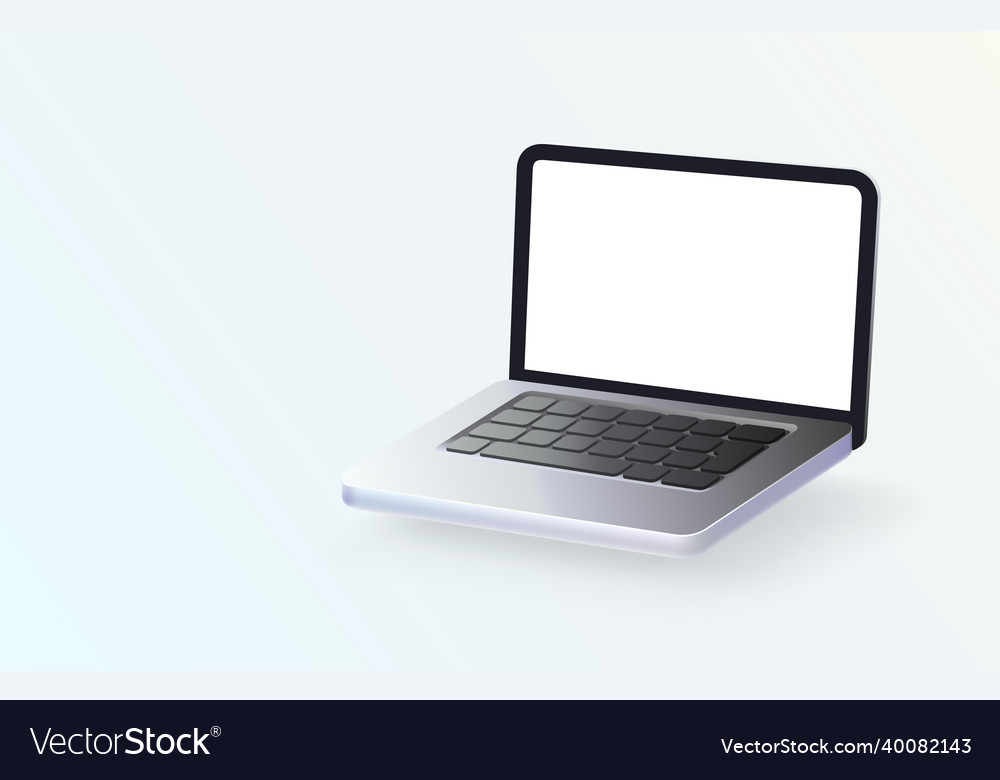 Laptop icon white screen computer frame work Vector Image