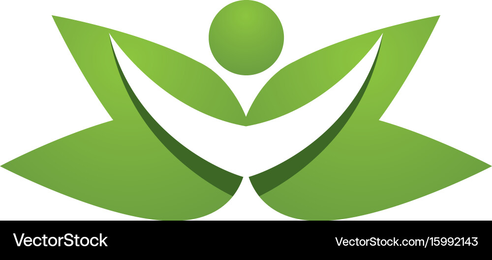 Leaves green nature logo and symbol Royalty Free Vector