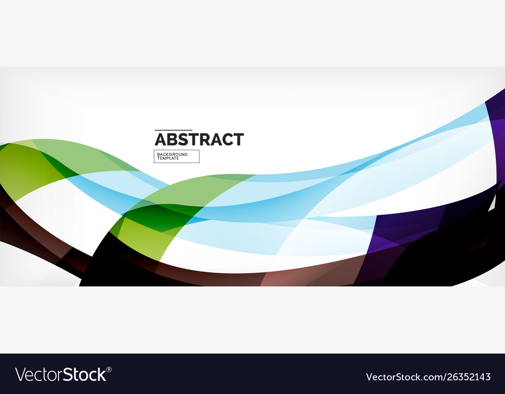 Linear wave web template Royalty Free Vector Image