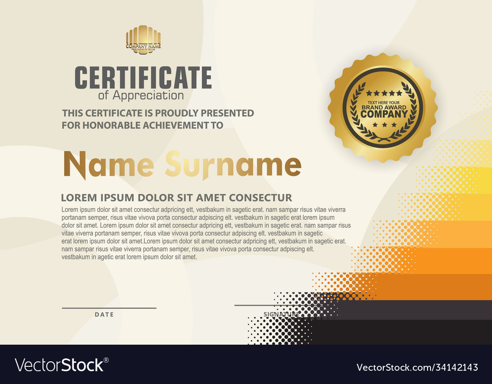 Certificate Design Template Background
