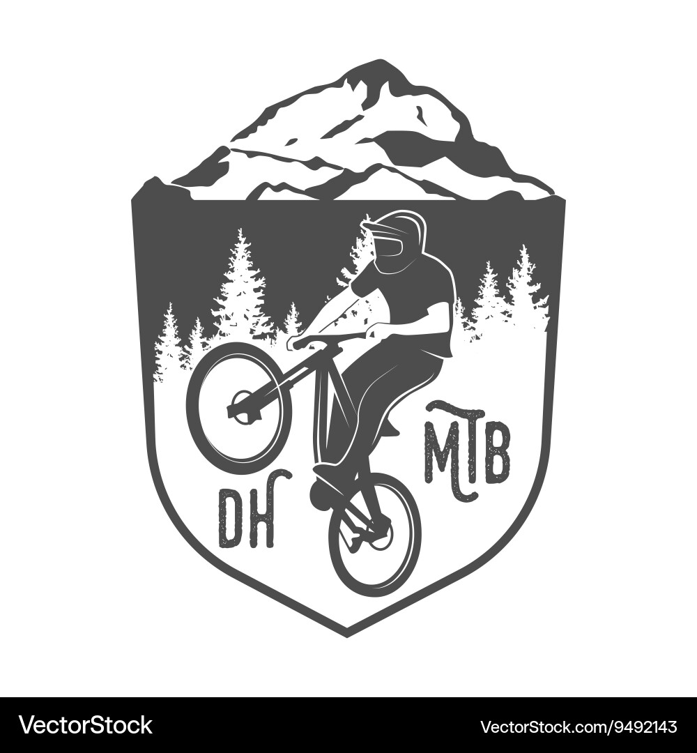 Mountain bike badges logo and labels Royalty Free Vector