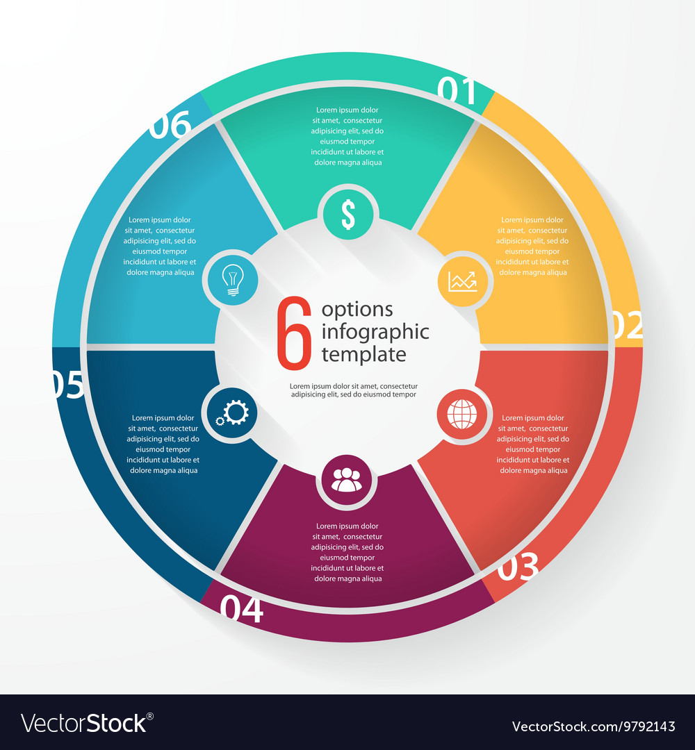 Pie Chart Circle Infographic Template Royalty Free Vector