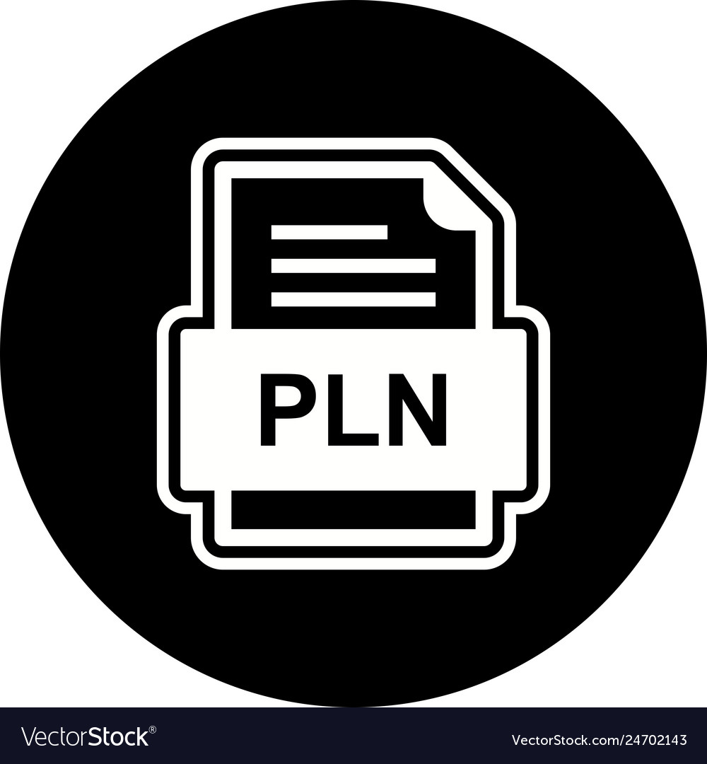 Pln file document icon Royalty Free Vector Image