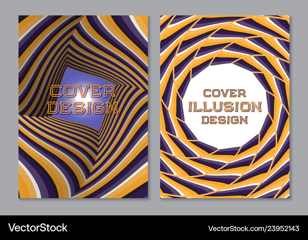 Purple orange color scheme book cover design Vector Image
