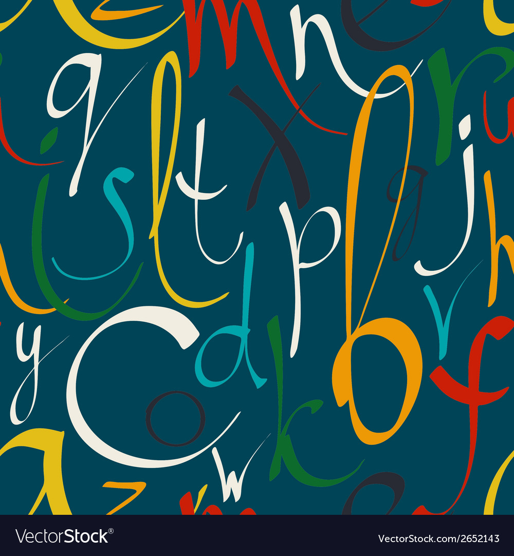 Seamless pattern with decorative letters Vector Image