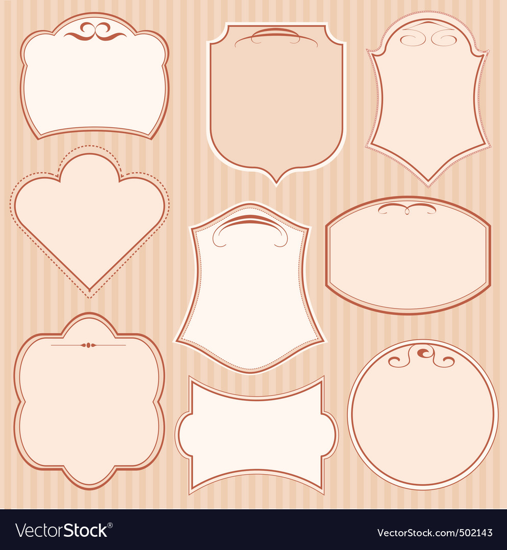 Set of frames Royalty Free Vector Image - VectorStock