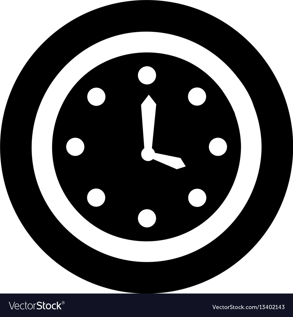 Time clock isolated icon Royalty Free Vector Image