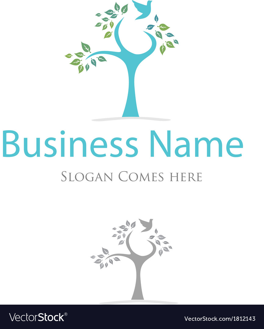 Tree logo with bird Royalty Free Vector Image - VectorStock
