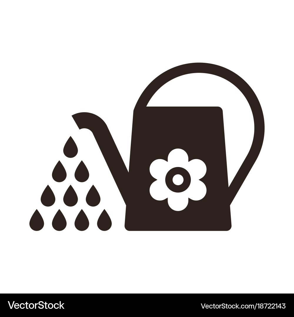 Watering can irrigation symbol Royalty Free Vector Image