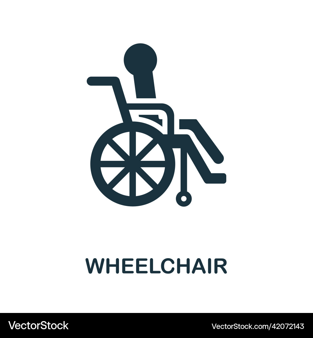 Wheelchair icon simple element from healthcare Vector Image