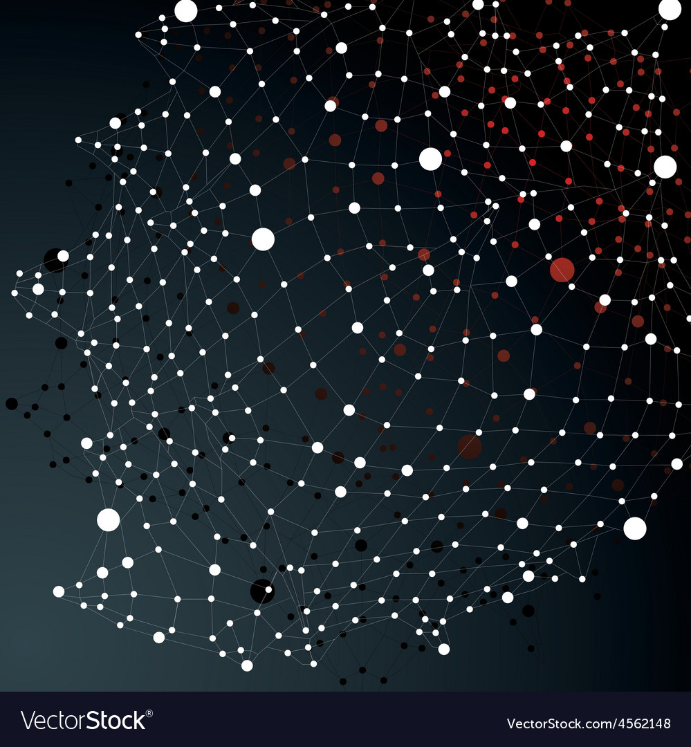 Abstract Asymmetric Monochrome Structure Vector Image