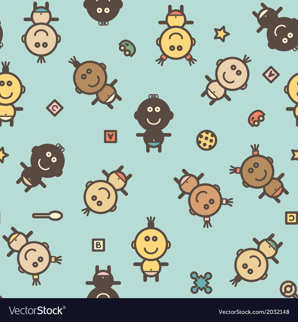 Baby pattern Royalty Free Vector Image - VectorStock