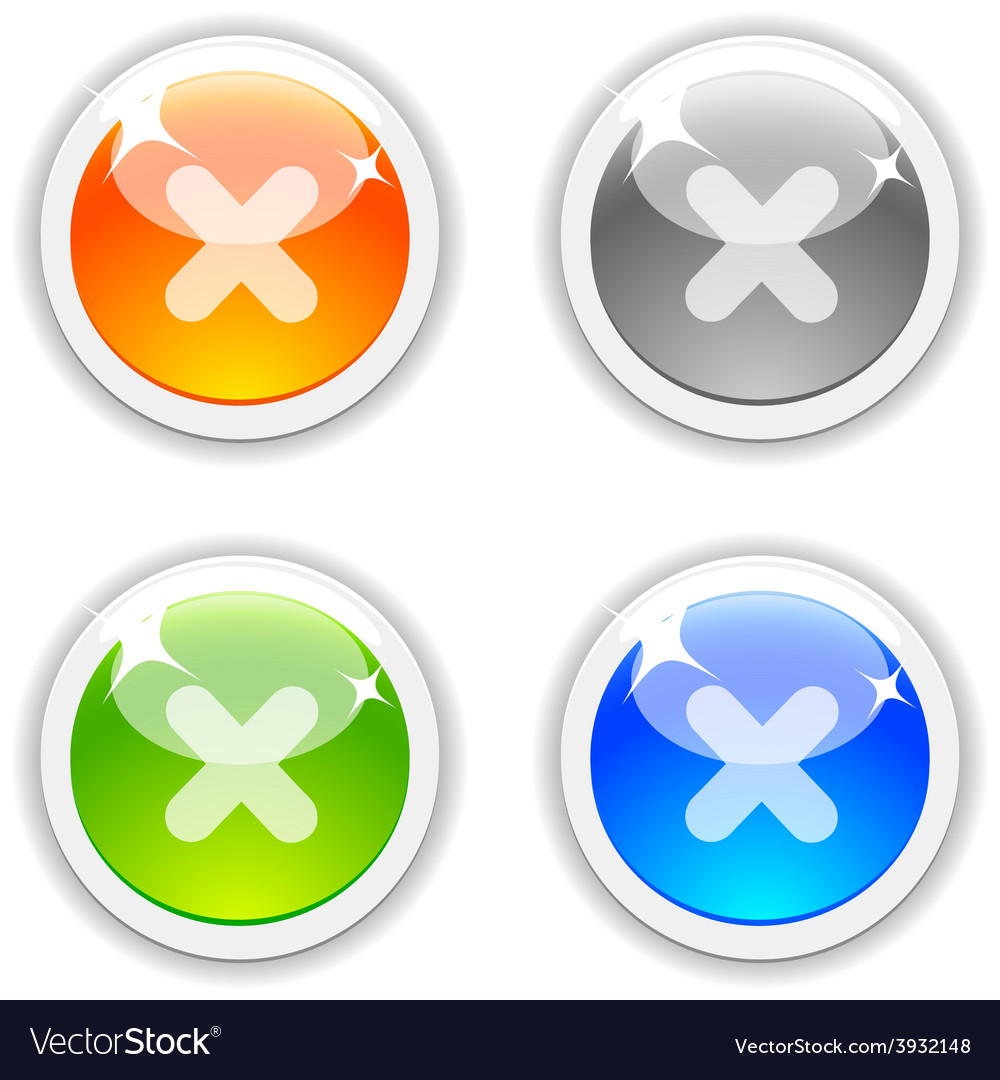 Cancel buttons Royalty Free Vector Image - VectorStock