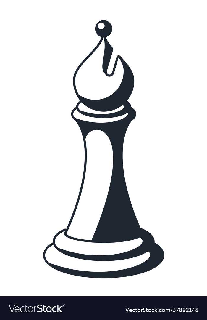 Chess bishop piece Royalty Free Vector Image - VectorStock