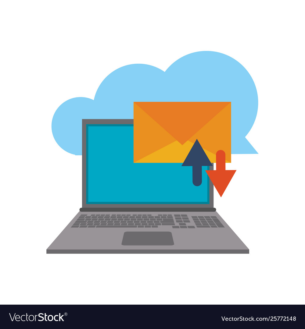 Cloud computing and technology symbols Royalty Free Vector