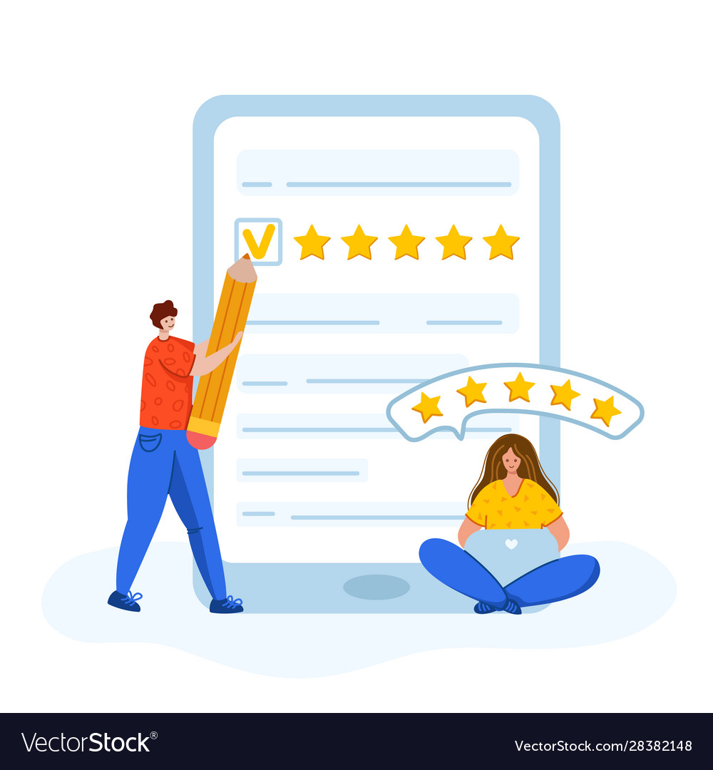 Customer feedback concept Royalty Free Vector Image