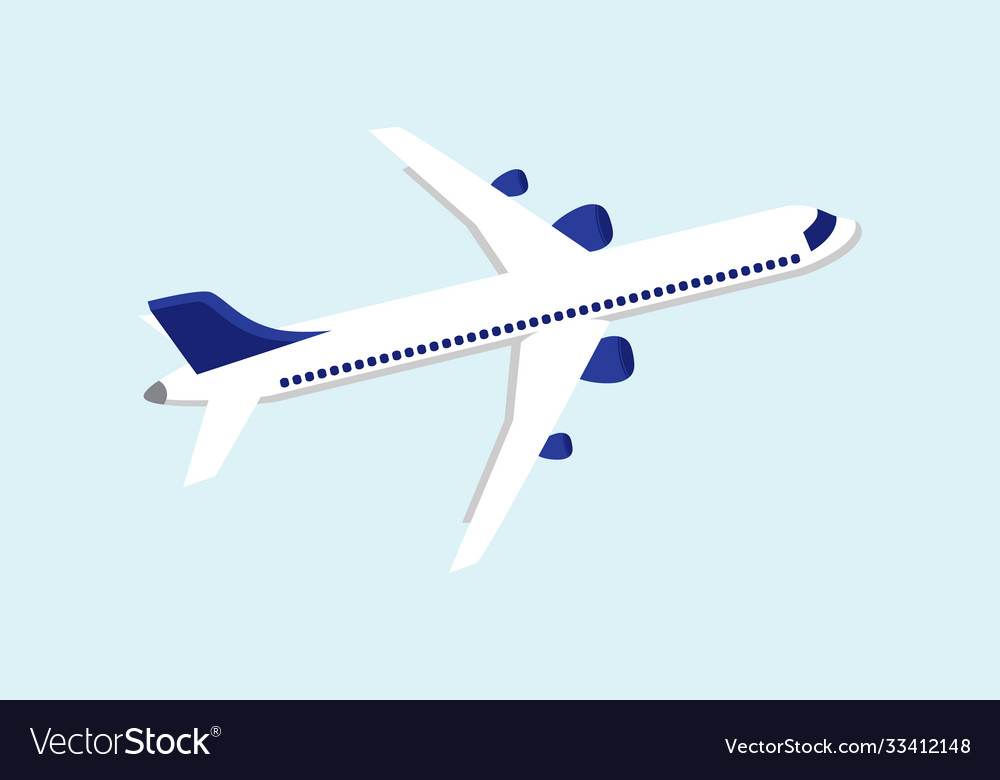 Flat airplane Royalty Free Vector Image - VectorStock