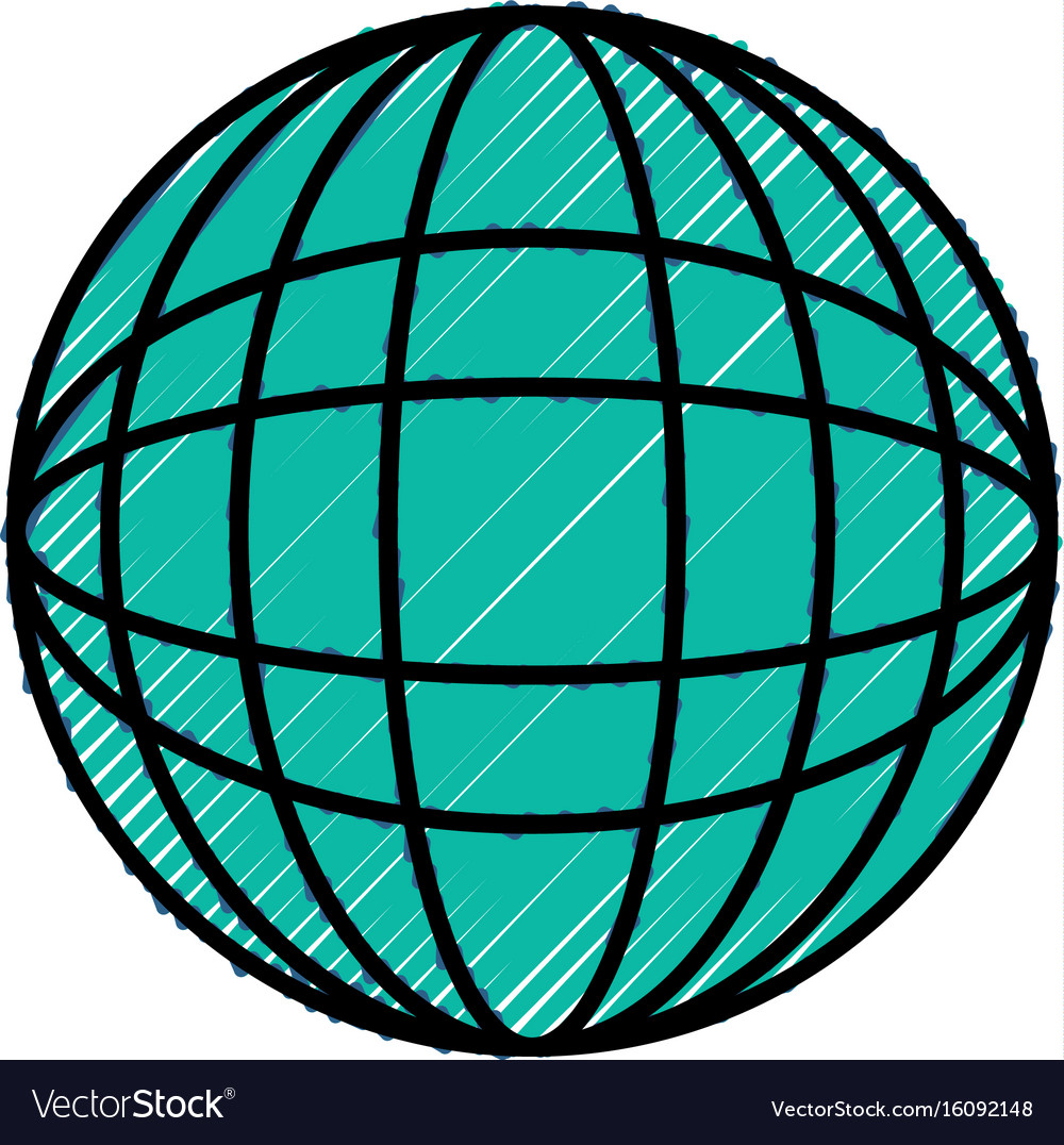 Global sphere symbol Royalty Free Vector Image