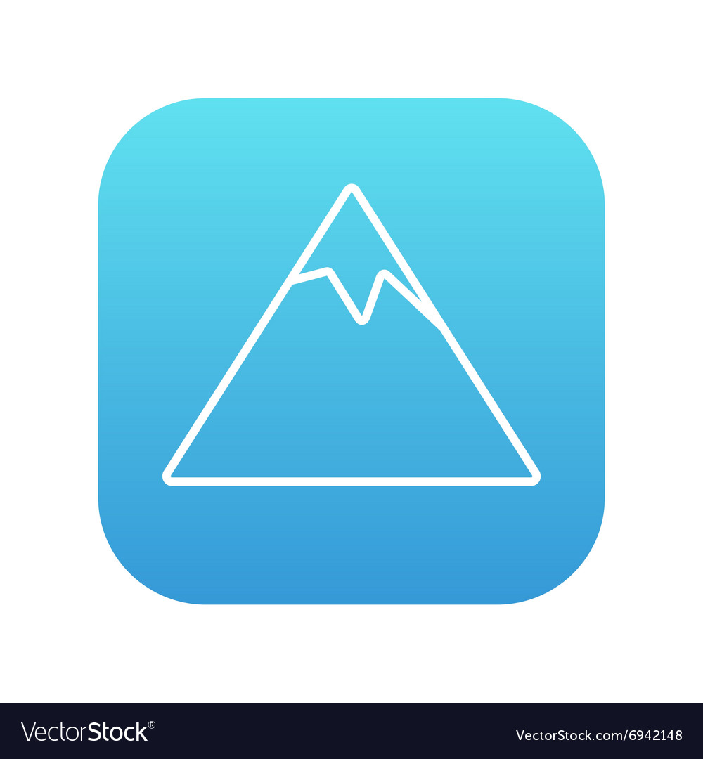 Mountain line icon Royalty Free Vector Image - VectorStock