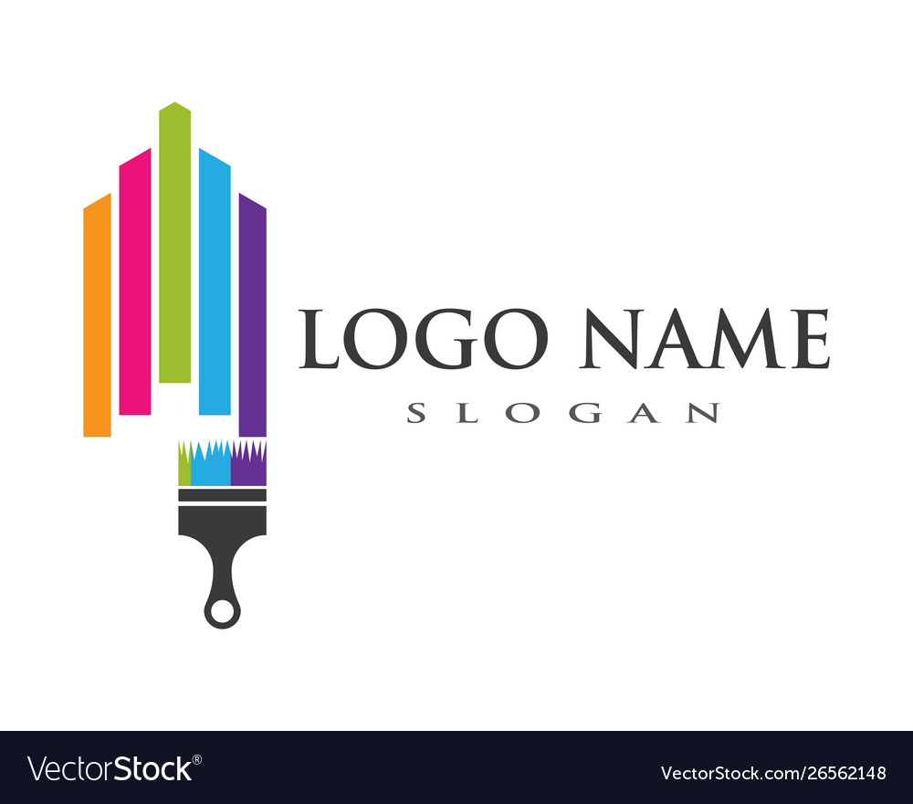 Paint logo business Royalty Free Vector Image - VectorStock