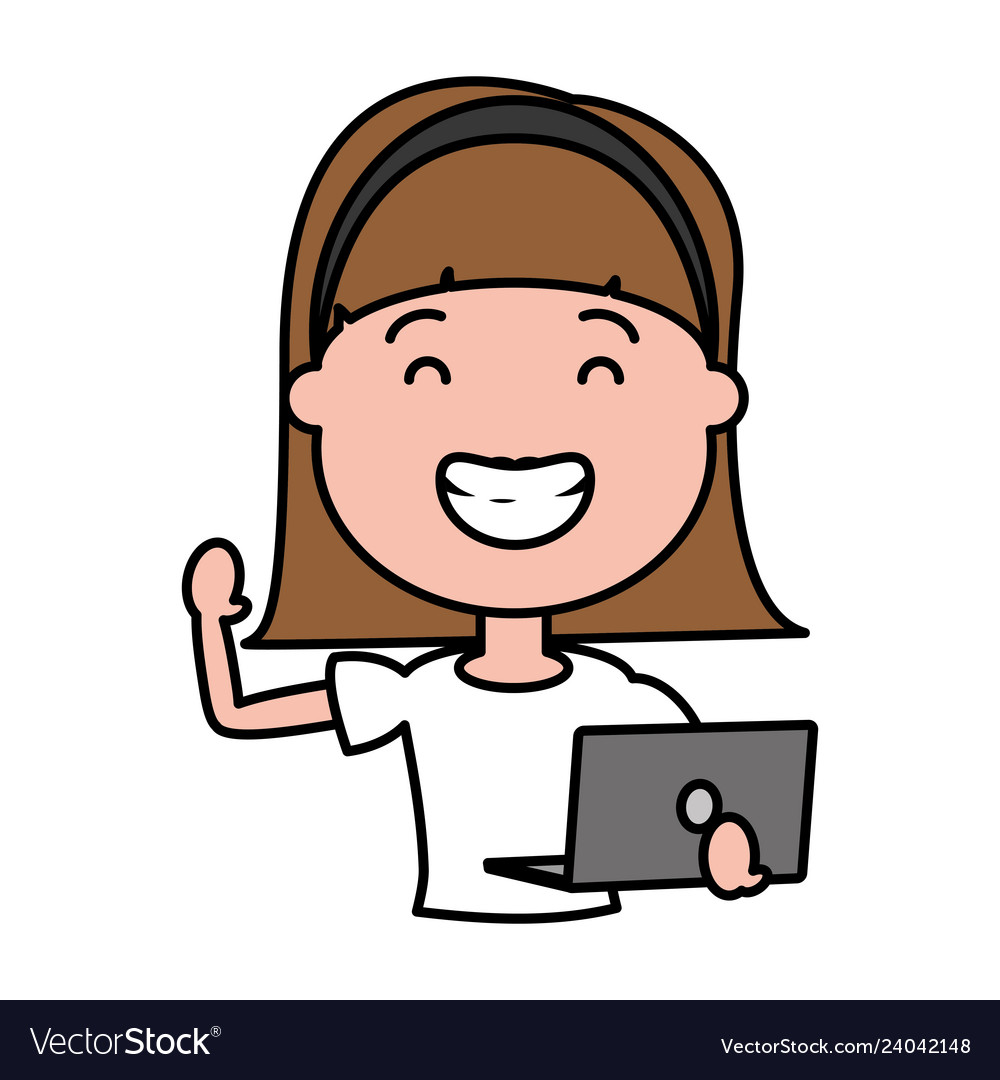 People tech device Royalty Free Vector Image - VectorStock