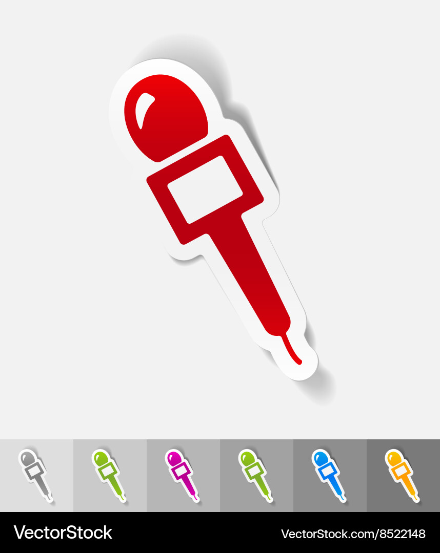 Realistic design element microphone Royalty Free Vector