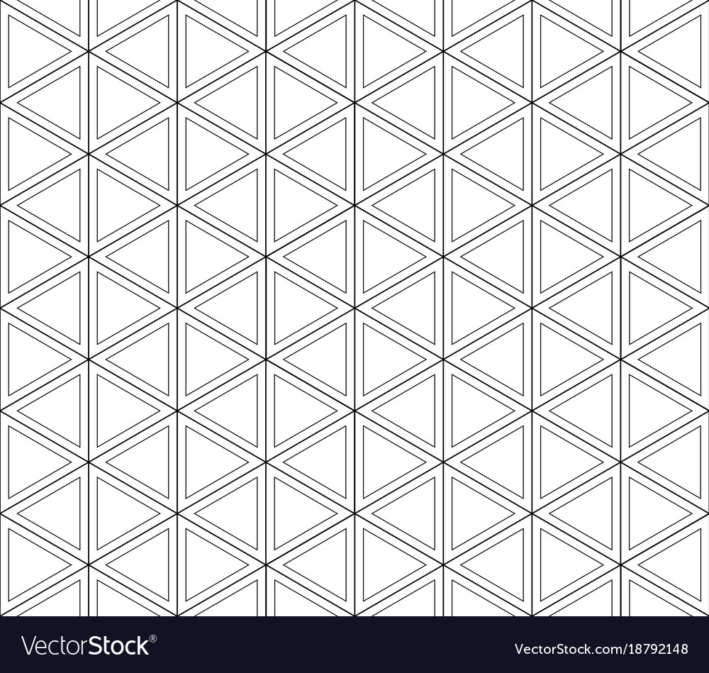 Seamless pattern of triangles and hexagons Vector Image