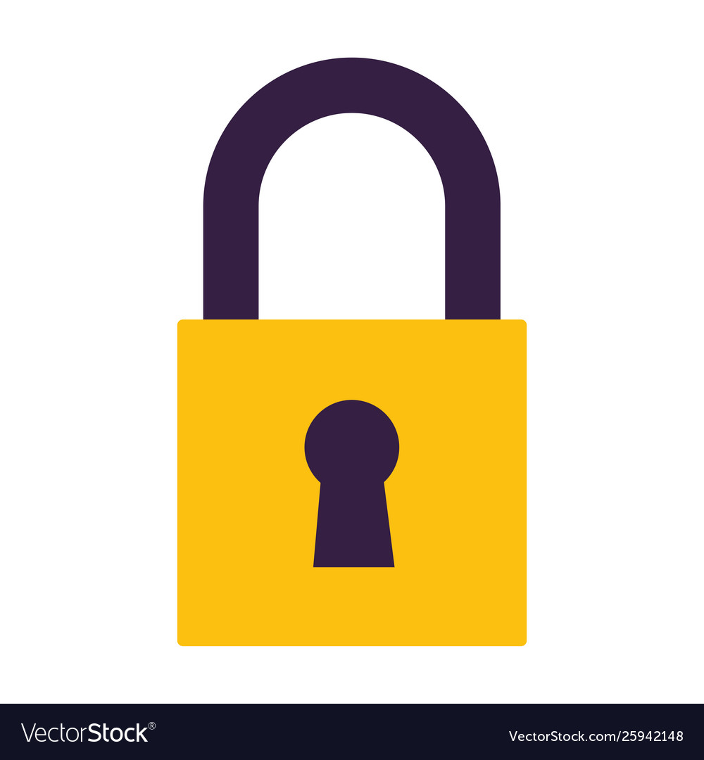 Security padlock on white background Royalty Free Vector