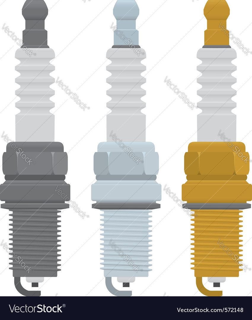 Spark plugs Royalty Free Vector Image - VectorStock