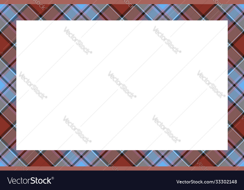 Vintage frame scottish border pattern retro Vector Image