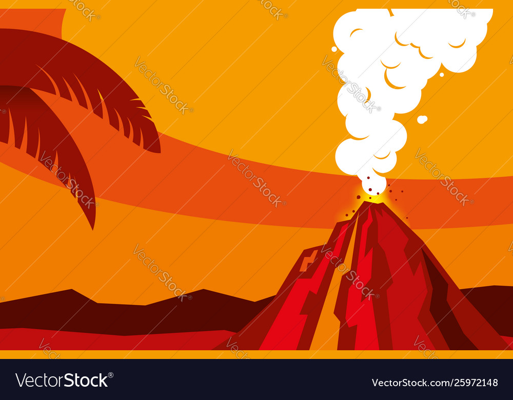 Volcano Royalty Free Vector Image - VectorStock