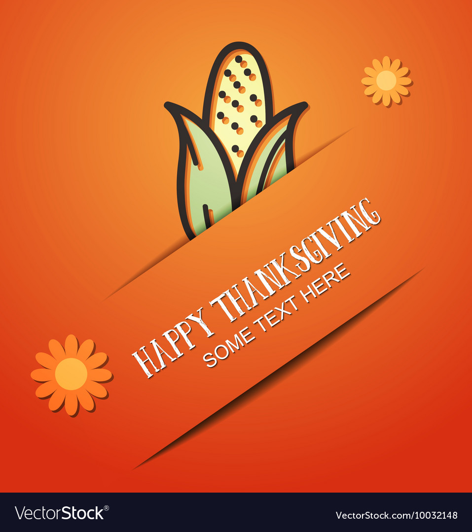 With thanksgiving and corn Royalty Free Vector Image