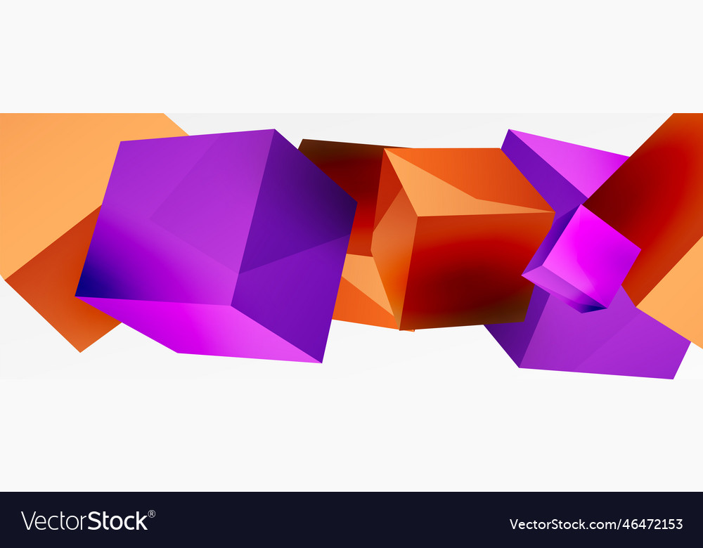 3d abstract background flying cubes Royalty Free Vector