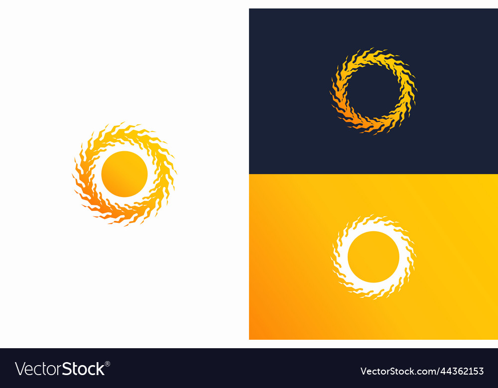 Abstract sun logo design Royalty Free Vector Image