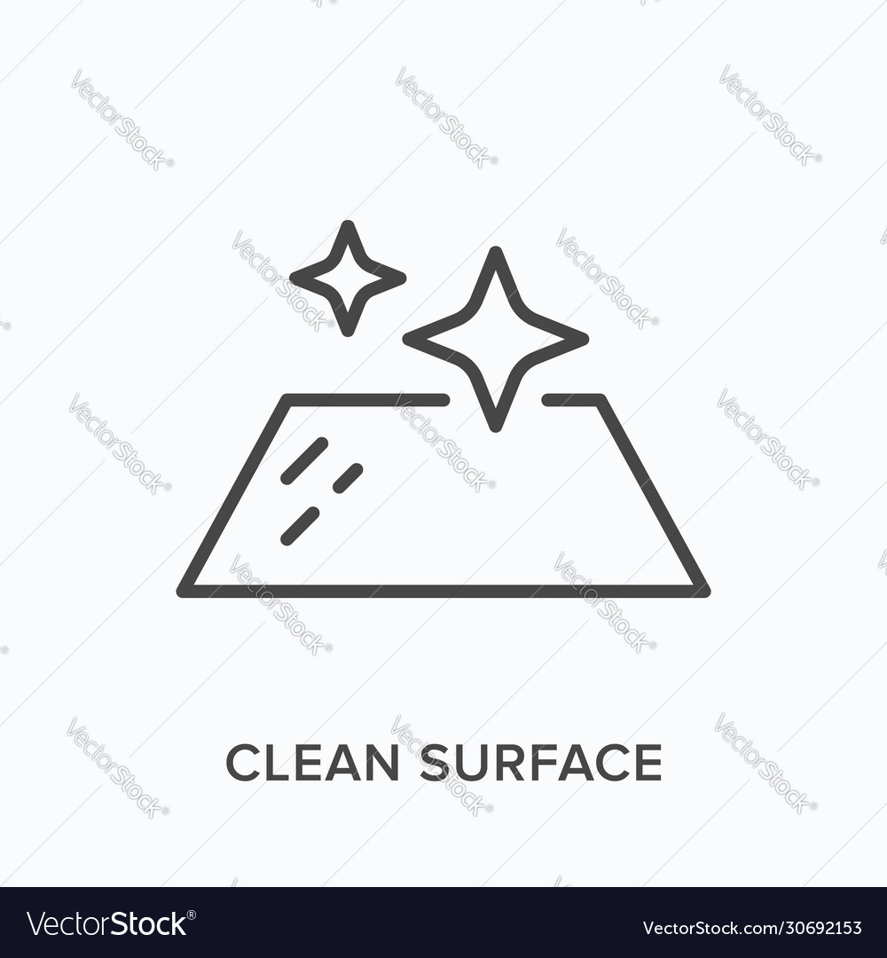 Clean surface icon outline Royalty Free Vector Image