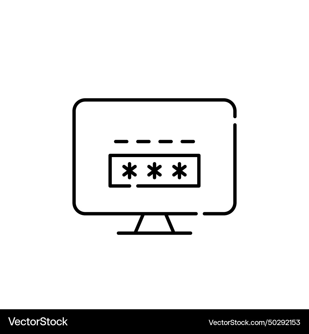 Computer user account login profile security Vector Image
