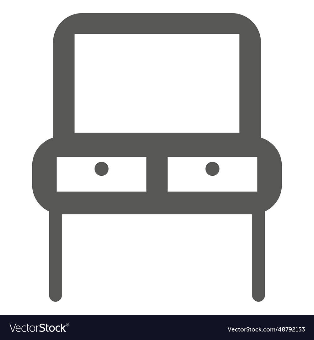 Double seat reading table Royalty Free Vector Image