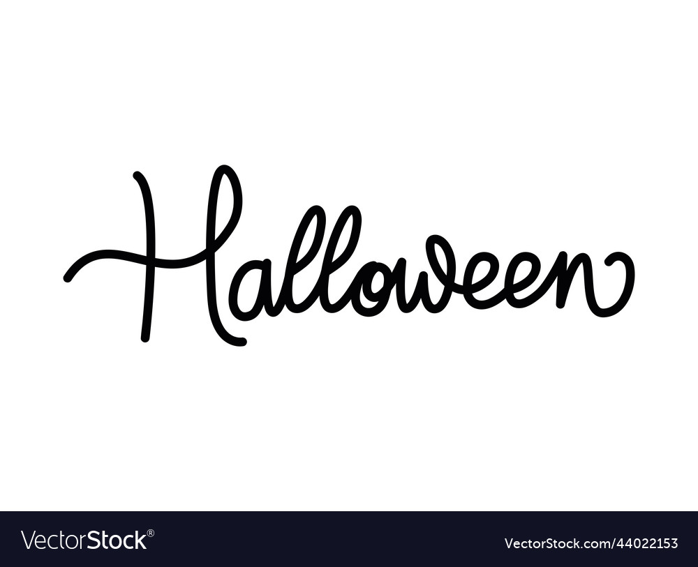 Halloween in cursive Royalty Free Vector Image