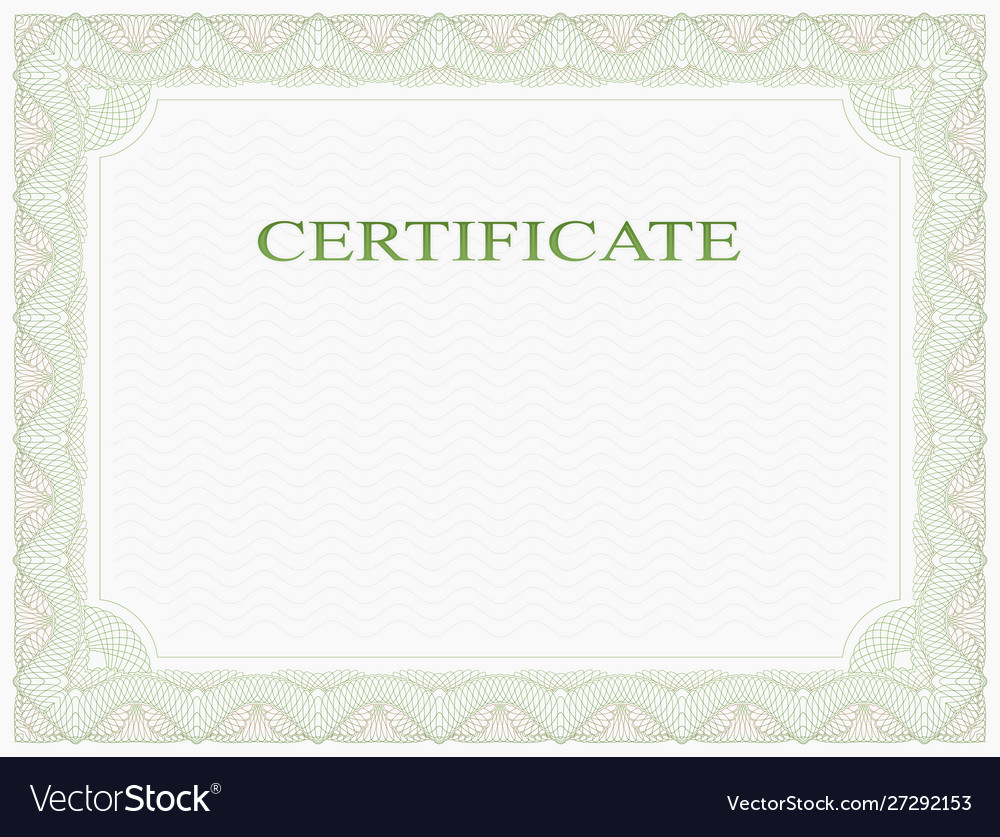 Horizontal certificate form Royalty Free Vector Image