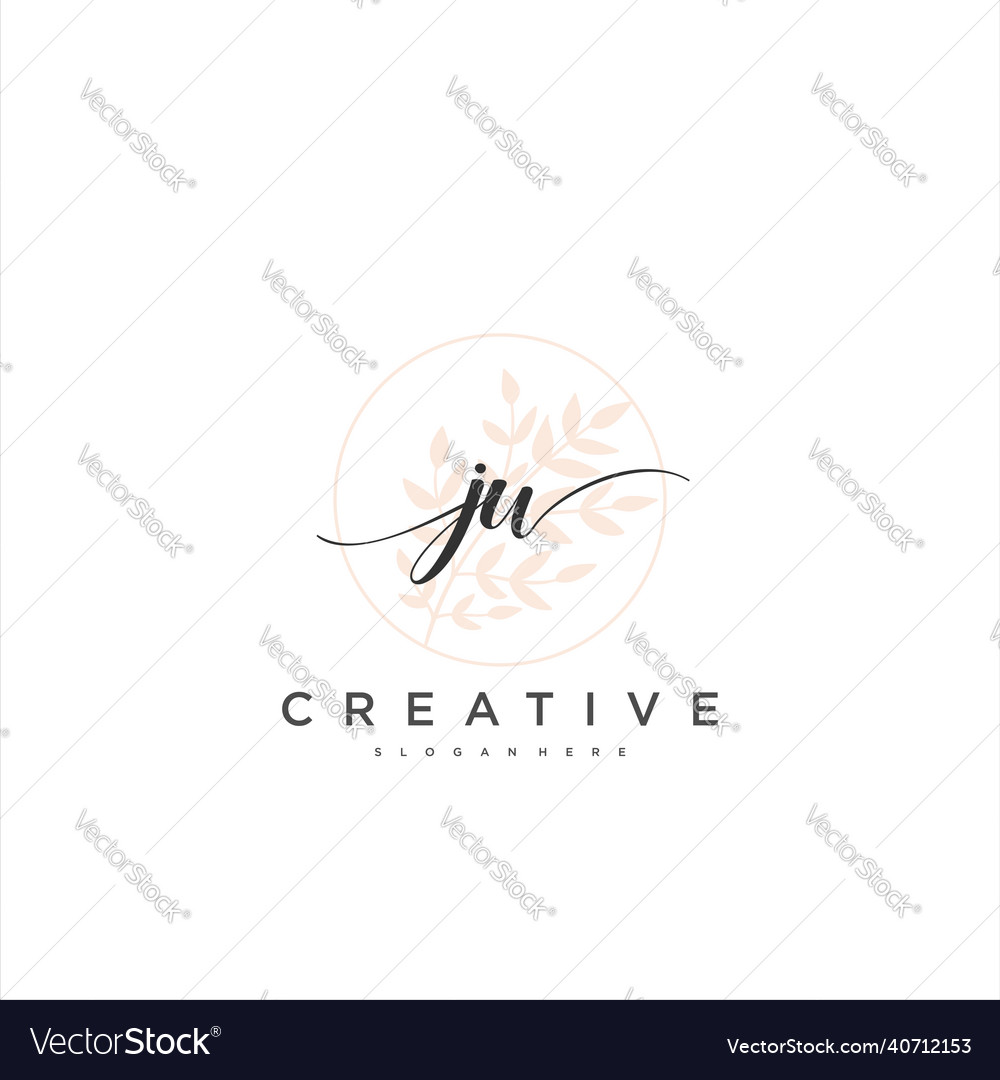 Jw initial handwriting minimalist geometric logo Vector Image Jw initial handwriting minimalist geometric logo Vector Image