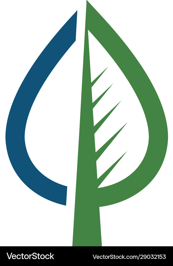 Leaf logo abstract template Royalty Free Vector Image