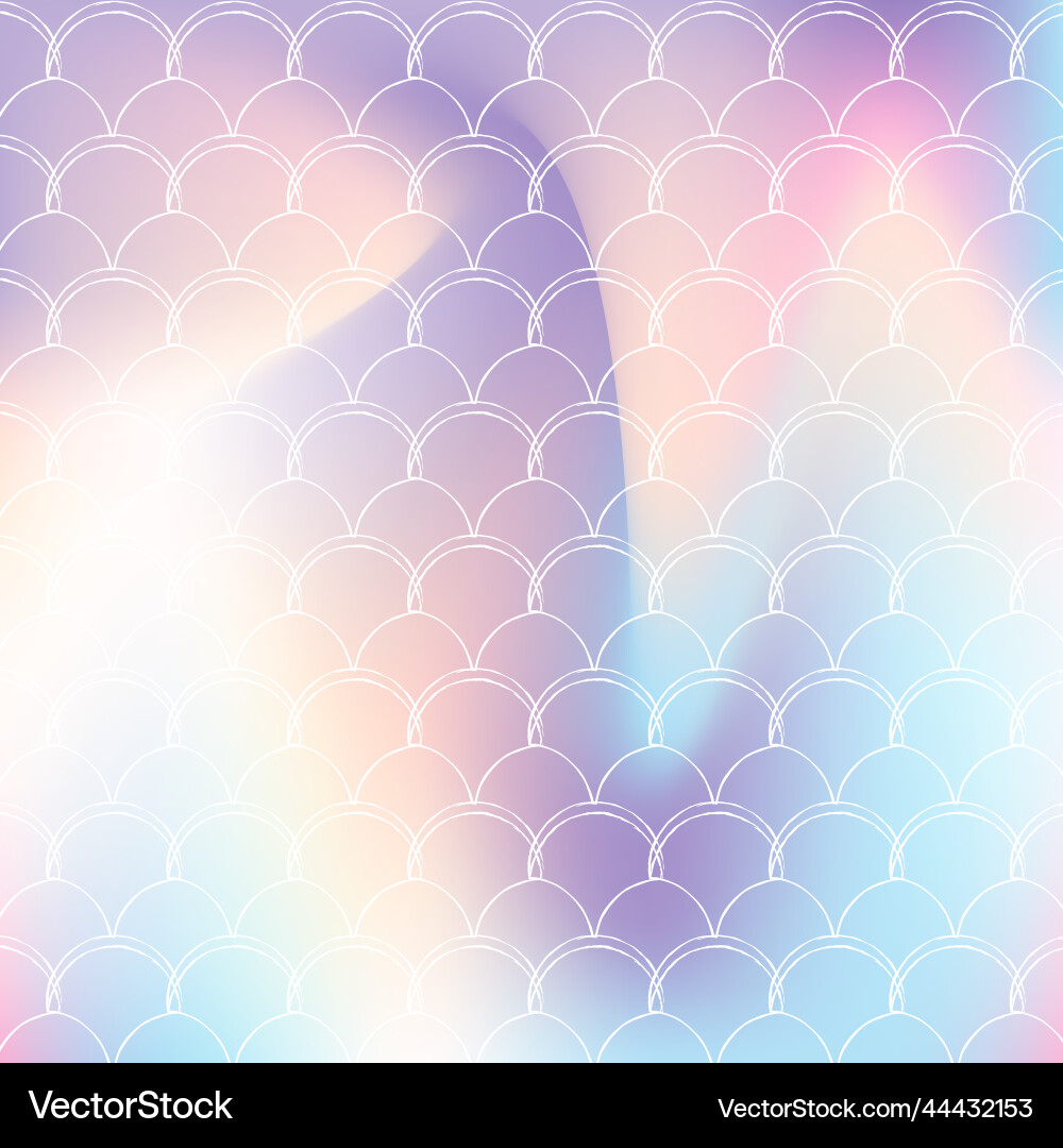 Mermaid scales background with holographic Vector Image