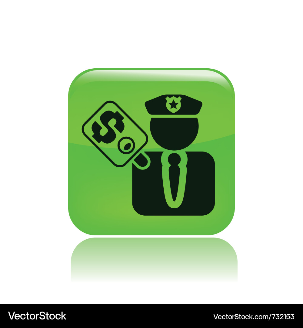 Money and police concept Royalty Free Vector Image