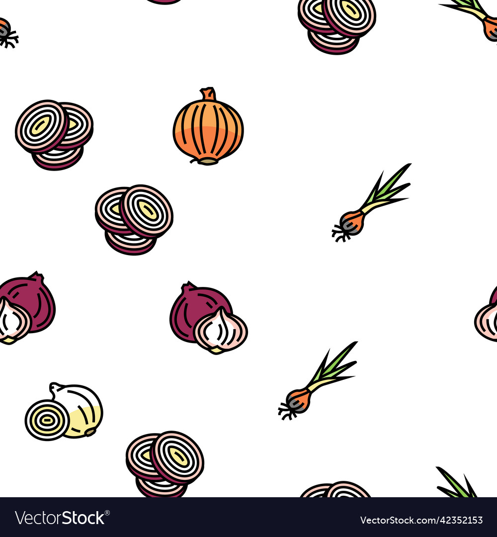 Onion fresh vitamin vegetable seamless Royalty Free Vector Onion fresh vitamin vegetable seamless Royalty Free Vector