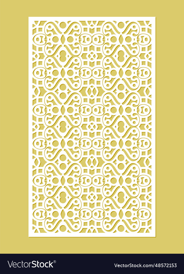 Seamless die cut decorative pattern template Vector Image