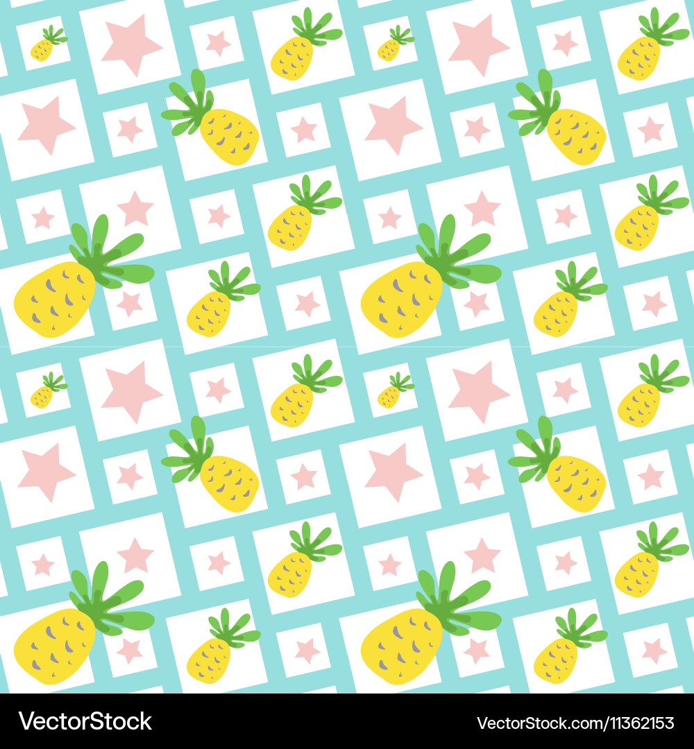 Seamless pineapple pattern Royalty Free Vector Image