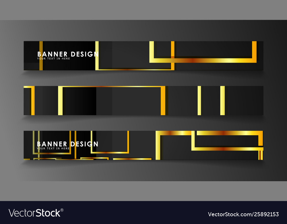 Set a banner with rectangular background Vector Image